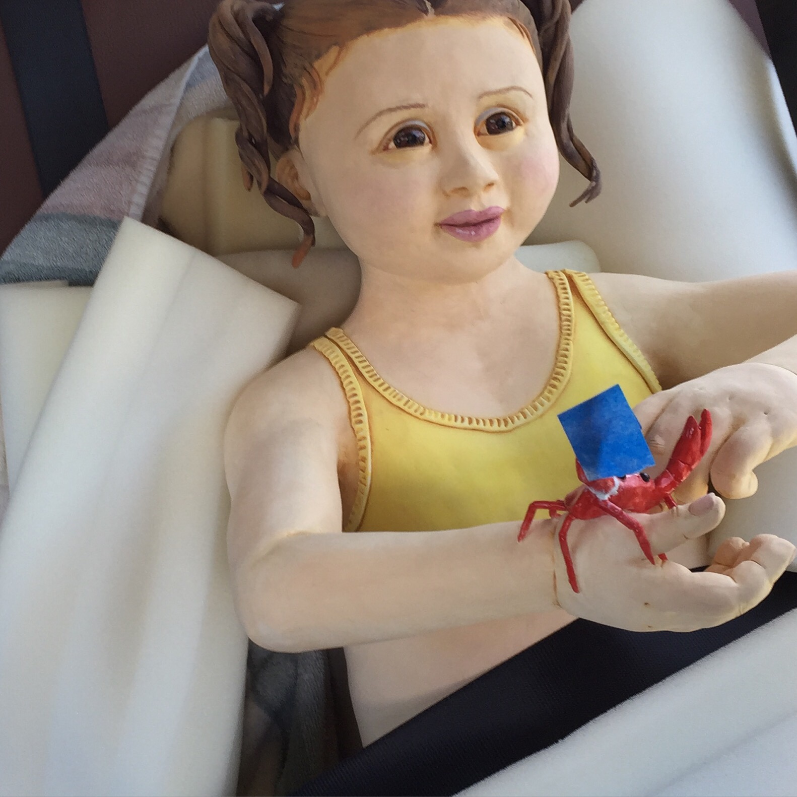 Crabby Girl - A Figurative Sculpture Personal Challenge - an art studio